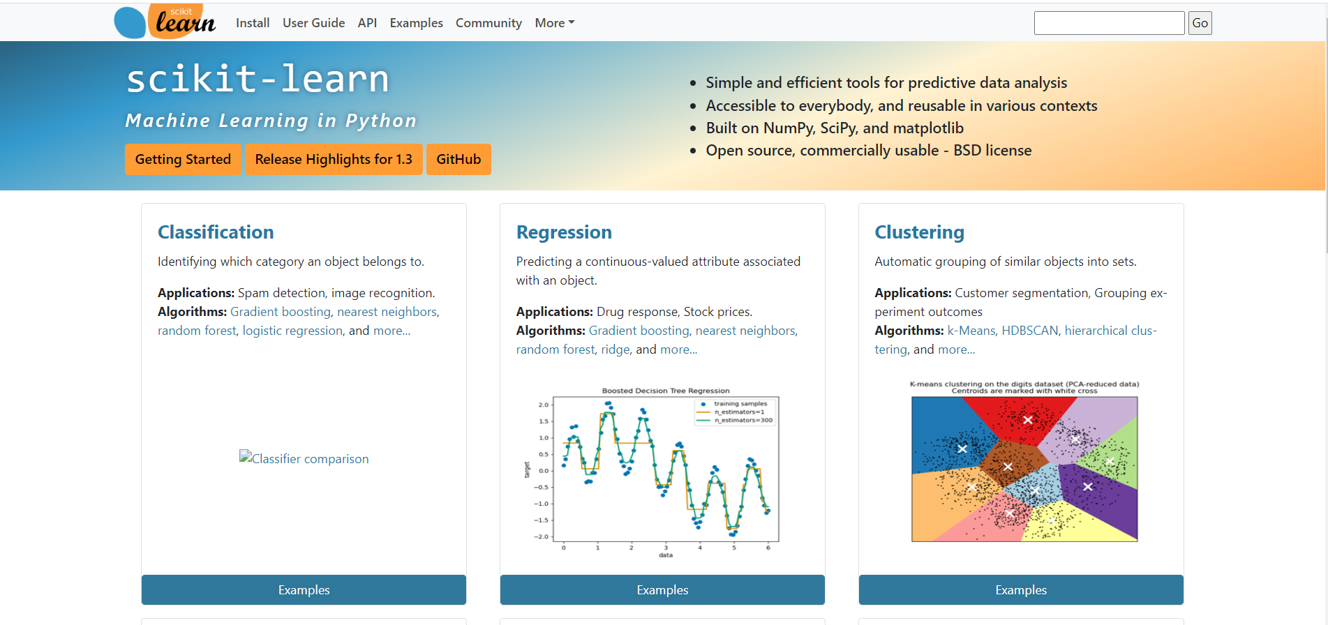 AI开发框架，AI工具，Scikit-learn | AI智库导航-aiguide.cc