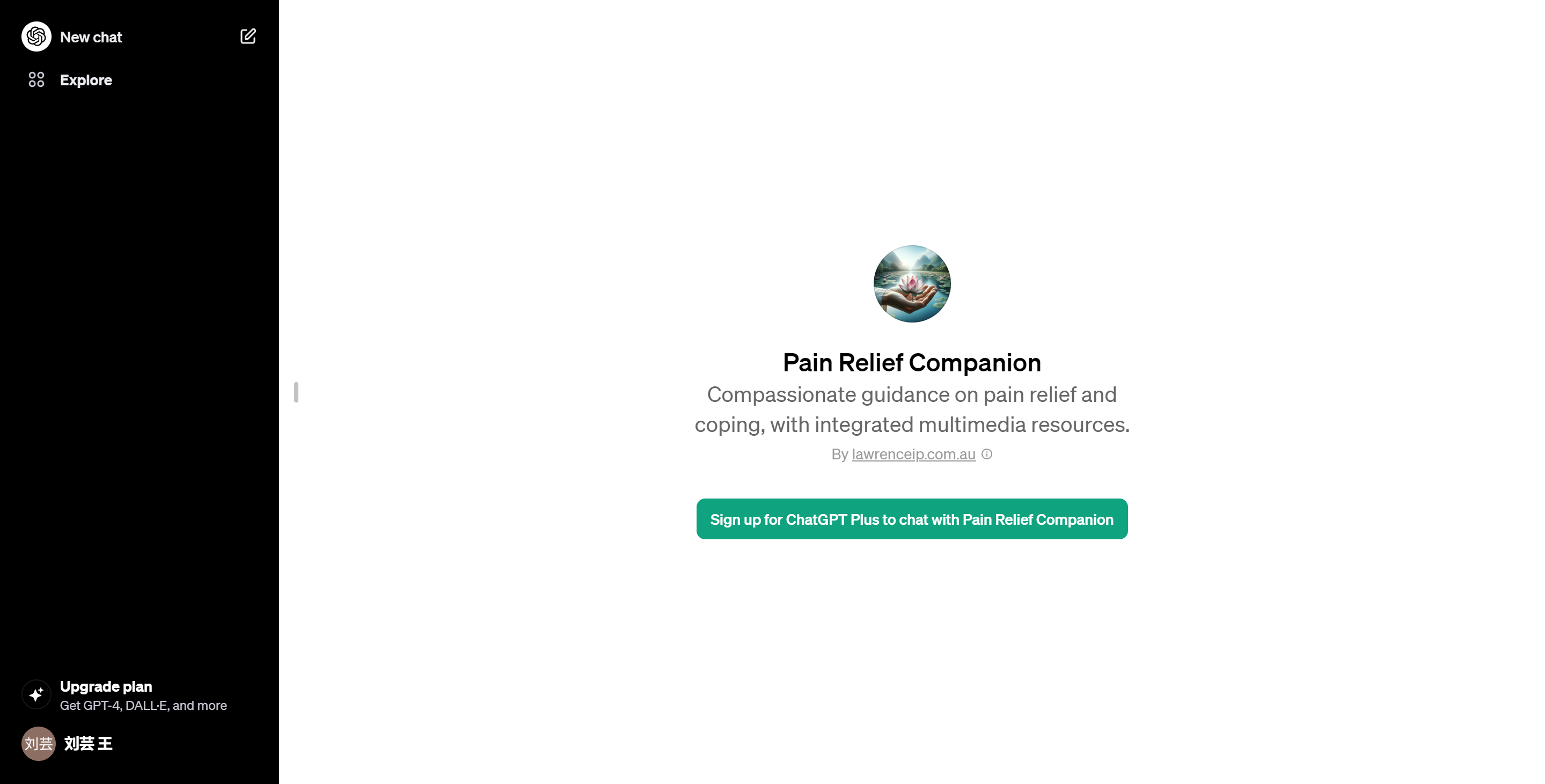 GPTs，Pain Relief Companion | AI智库导航-aiguide.cc