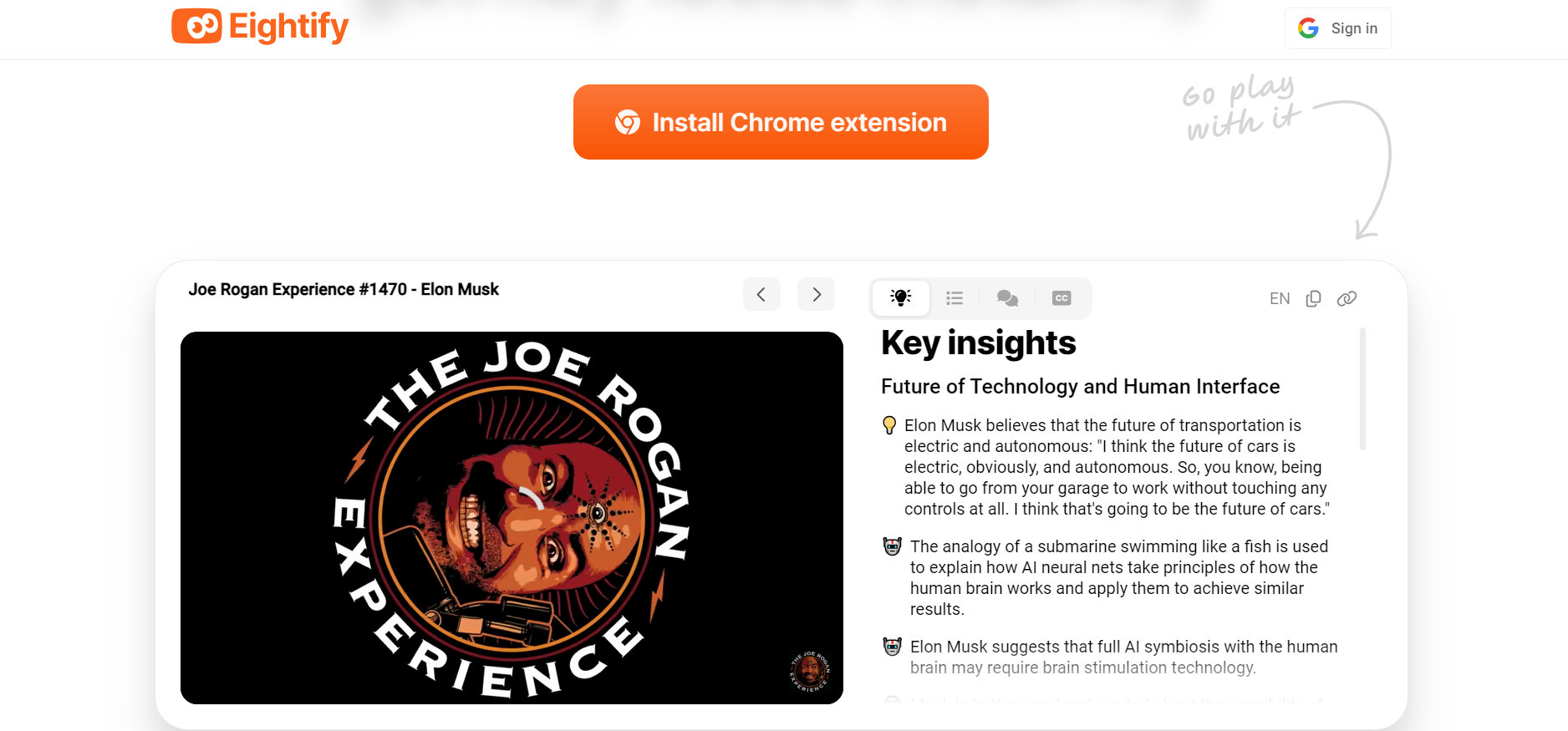 Eightify | AI智库导航-aiguide.cc